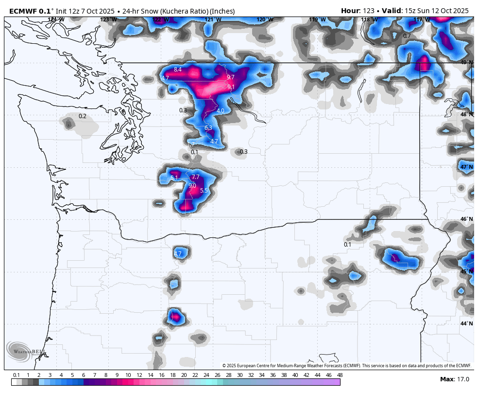 There’s blue on the map! Chilly weekend storm likely to bring snow to ...